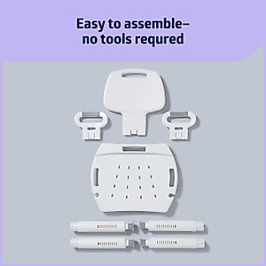 Medline Premium Series Plastic Shower Chair with Backrest - 350 lb. Capacity, Transfer Bench, Seat, Stool, Shower Stall, for Independent Adult, Seniors, Elderly, Disabled & Shower Balance