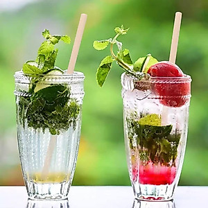 [200 PACK] Biodegradable Bamboo Straws, Individually Wrapped, Compostable Disposable, Eco-Friendly, Durable for Hot & Cold Drinks