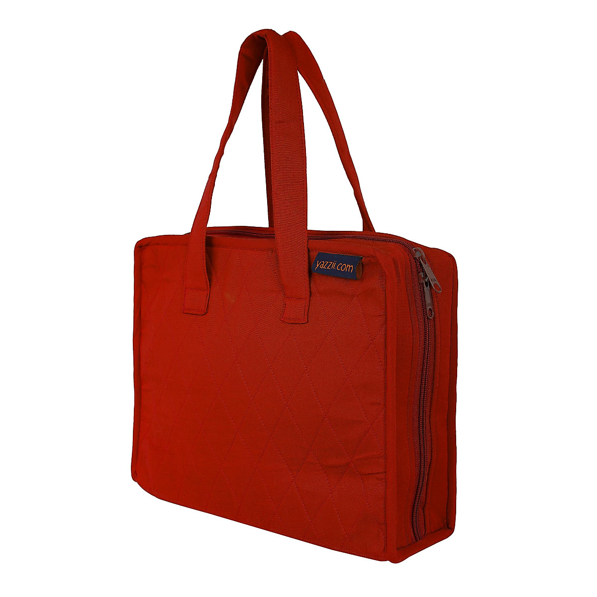 Yazzii Sewing Notions Tote- Portable Sewing Accessories Organizer w Detached Sleeves - Red