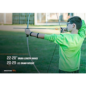 Bear Archery Titan Bow for Youth, Recommended Ages 12-16, Ambidextrous, Continuous Draw Weight Up to 29 lb., Continuous Draw Length Up to 28-inches