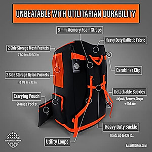 BALLISTIC IRON Heavy Duty Car Seat Travel Bag - Fits Convertible Car Seats, Infant Car Seats & Booster Seats - Carseat Cover For Airplane Travel - Carseat Travel Bag For Airplane - Car Seat Cover For Airplane Travel - Car Seat Bag - Car Seat Travel Bag Fo