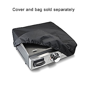 Blackstone 1650 Tabletop Grill Without Hood Propane Fuelled Portable Stovetop Gas Rear Grease Trap for Kitchen, Outdoor, Camping, Tailgating or Picnicking, 17 Inch Griddle, Black