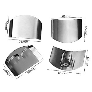 Stainless Steel Finger Guard, Finger Protector for Cutting Food, Multifunctional Finger Guards for Cutting Food, Kitchen Tool Finger Guards Protector for Slicing Dicing (Single Finger-1pcs)