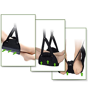 EMVANV Airplane Footrest, Portable Carry-on Foam Flight Airplane Travel Footrest Leg Hammock, Airplane Travel Accessories - Reduce Swelling and Soreness(21 * 45CM)