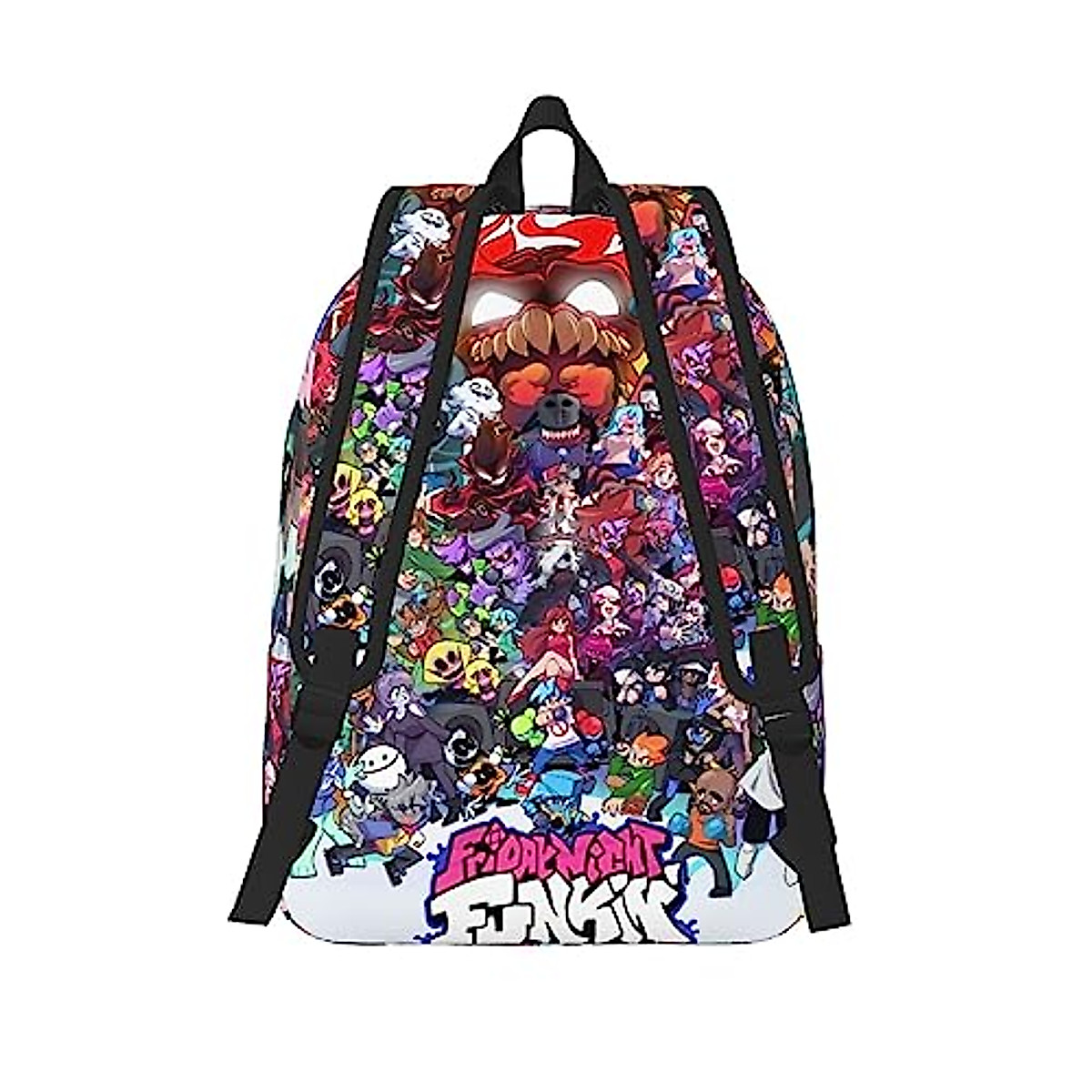 DHOUTSL Canvas Backpacks Friday Night Anime Funkin Laptop Backpack Unisex Multipurpose Double Shoulder Bag for Camping Travle Work Hiking Gifts