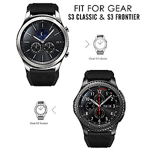 MoKo Band Compatible with Samsung Galaxy Watch 3 45mm/Gear S3 Frontier/Classic/Galaxy Watch 46mm/Huawei Watch GT2 Pro/GT 46mm/GT2 46mm/Ticwatch Pro 3, Silicone Strap Fit 22mm Band, BLACK