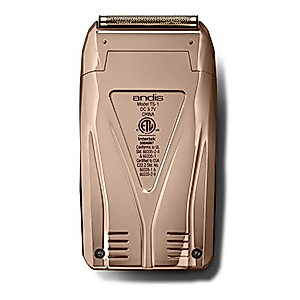 Andis 17220 Pro Foil Lithium Plus Titanium Foil Shaver, Cord/Cordless - Professional Turbocharged Foil Cordless Men’s Shaver with USB Charger - Copper