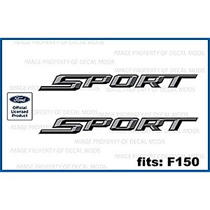 Decal Mods Sport Decals Stickers for Ford F150 XLT (2015-2022) - F (Set of 2) Officially Licensed | FH1B1