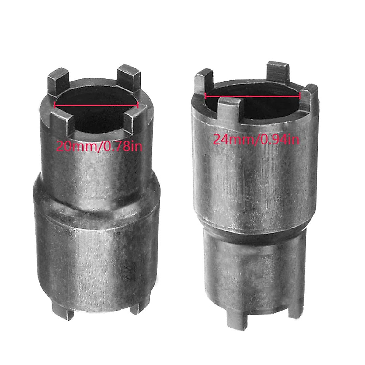 CDZWJ Motorcycle 20mm 24mm Lock Nut Removal Tool Clutch Remover 4-Pin Spanner Socket Wrench fits for Honda 50cc-125cc ATV Dirt Bike go kart
