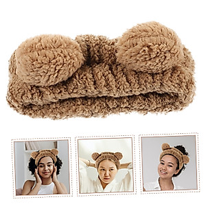 DRESSOOS Adorable Bear Ears Headband for Washing Face Cute Cartoon Makeup Headband for Women and Girls Soft Elastic Hairband for Skincare and Spa Routine