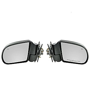 ORTUS UNI Black Power Heated Side Door Mirrors Left & Right Pair Set Fits (Plastic Paint to Match)