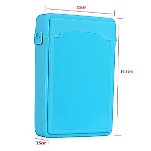 Portable 3.5 Inch HDD Case,Acogedor Professional Premium Anti-Static Hard Drive Disk Box for 3.5 Inch HDD Storage Moistureproof Dustproof Shockproof (Blue)