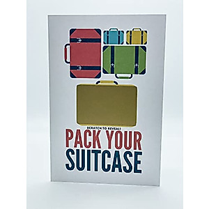Pack Your Bags Travel Card Scratch To Reveal Your Personal Message Surprise Gift