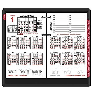 AT-A-GLANCE 2022 Daily Desk Calendar Refill by AT-A-GLANCE, 4-1/2" x 7-1/2", Loose-Leaf (E71250)
