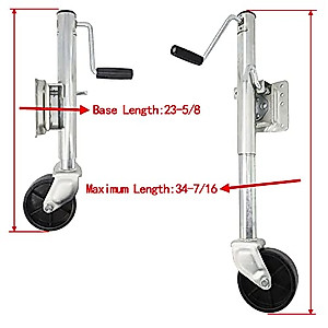 HUAALIUCHE Trailer Jack with 6-Inch Wheel, Heavy-Duty Swivel Mount,1000-LB Capacity