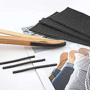 Framendino, 400 Pack Black Hanger Grips Self Sticking Foam Adhesive Strips for Clothes Hangers