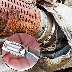 4 Pieces Adjustable 304 Stainless Steel Duct Clamps Hose Clamp (8 Inch)