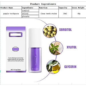 Purple Toothpaste for Teeth Whitening