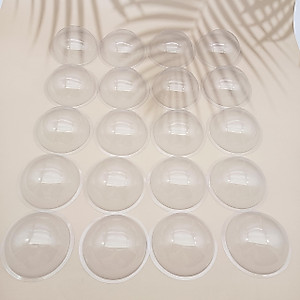 Alinacutle 20PC Half Ball Clear Plastic Candy Dome Candy Holders Chocolate Holder Money Holder Card Shaker Cards Transparent Plastic Blister Clamshell Packing Covers for DIY Gift Box