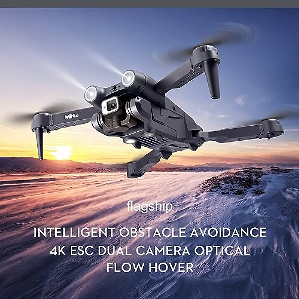 RKSTD RC Drone With Camera - HD RC Drone For Kids, Fpv Adult Beginner RC Drone, One Button Takeoff/Landing, Gravity Sensor, Gesture Control, 3D Flip, Voice Control, Holiday Gift