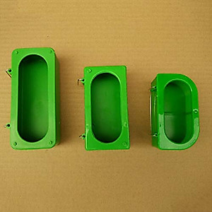 Rabbit Feeder generic 10pcs Hanging Bird Feeder Pigeon Storage Trough Food Dispenser Macaw Chicken Feeding Dish Container for Small Animals Supplies Size S Bird Water Dispenser