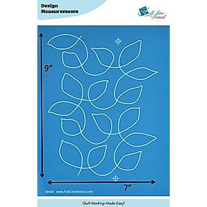 Full Line Stencil - Meandering Leaves - Edge to Edge Stencil, Continuous Line Template for Free Motion Quilting, Long-Arm Quilting (30430)