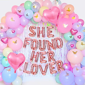 LaVenty She Found Her Lover Banner Balloon Taylor Bachelorette Party Decorations Rainbow Lover Bachelorette Party Decorations Bridal Shower Decorations