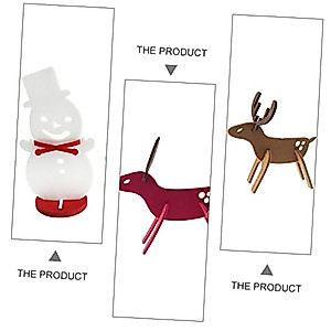 BESTOYARD 4pcs Christmas Felt Ornaments Mini Reindeer Model Christmas Tabletop Sign Christmas Felt Decor Holiday Centerpiece dseer Figurine sttue Desktop Mini Snowman Collection Elk
