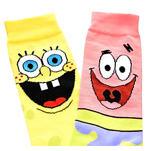 Hyp Spongebob Squarepants and Patrick Men's Crew Socks 2 Pair Pack