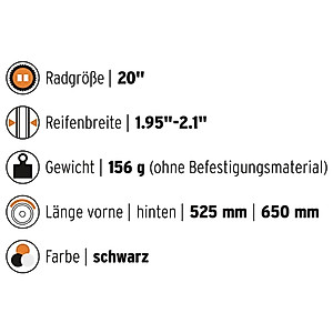 SKS Velo 55 Fender, 20 Inch, Black