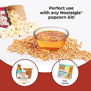 Nostalgia 6-Quart Stirring Popcorn Popper With Quick-Heat Technology, Makes 24 Cups of Popcorn, Kernel Measuring Cup, Oil Free, Makes Roasted Nuts, Perfect for Birthday Parties, Stainless