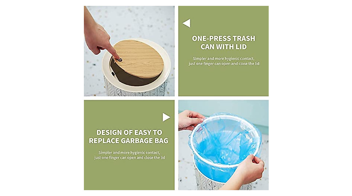 LGCZNWDFHTZ Retro Small Trash Can for Home & Office