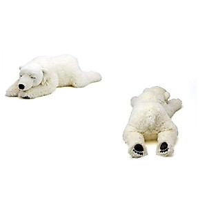 TAMMYFLYFLY Sleep Polar Bear Plush,Cute Stuffed Animal, Plush Toy, 14 Inches Soft Toy