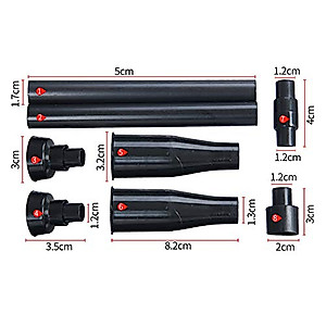 Dahszhi 1 Set Plastic Garden Waterfall Fountain Nozzle Head Set 4 Shapes Black