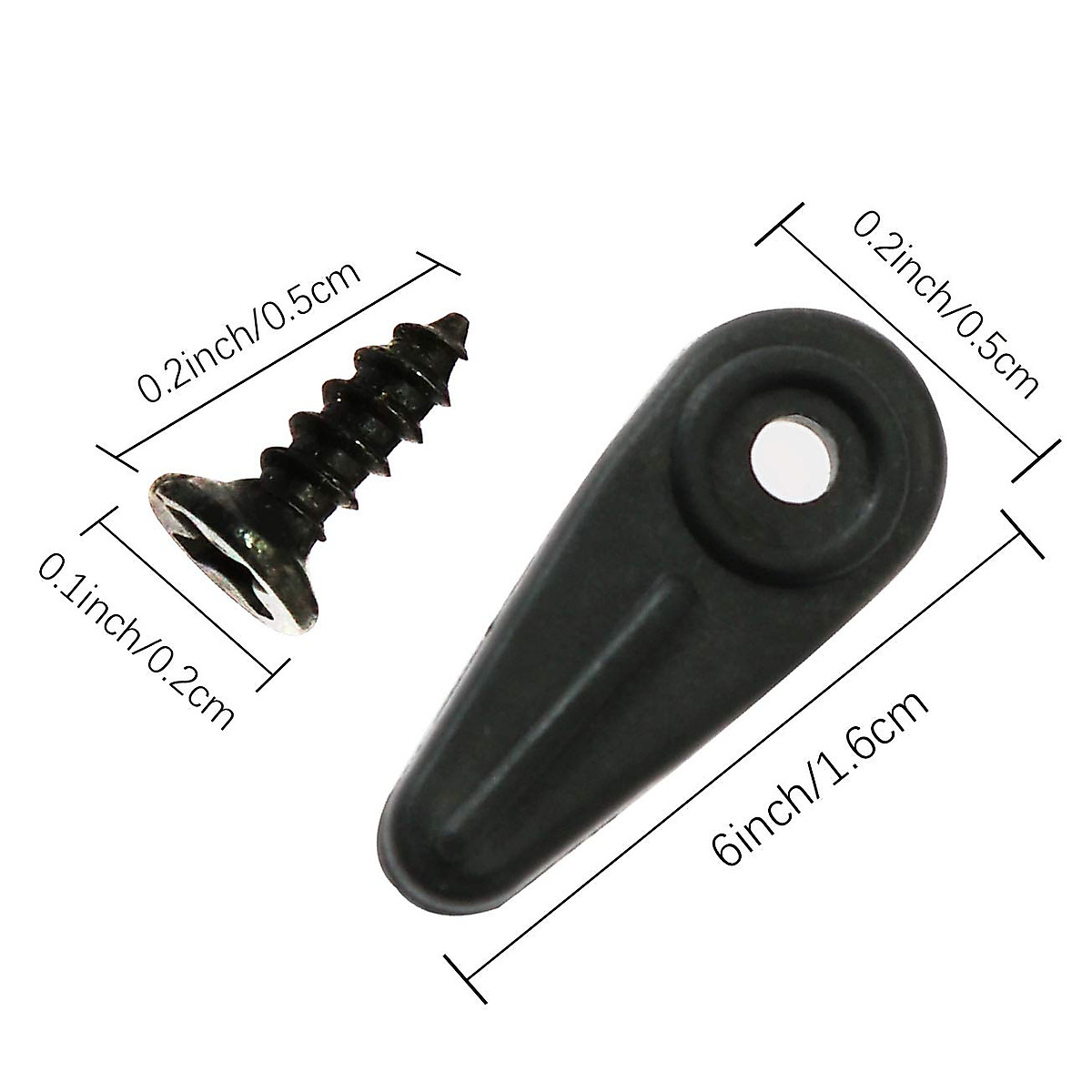 MEETOOT 30 Sets Photo Frame Back Plate Buckle Black Back Plate Hook Turn Button with Screws for Pictures Hanging, Gift Box, Decoration Box