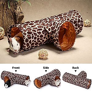 JanYoo Smal Pet Tunnel Guinea Pig Toys Ferret Play Tunnels Tubes for Rabbits Hedgehog Rat Chinchillas