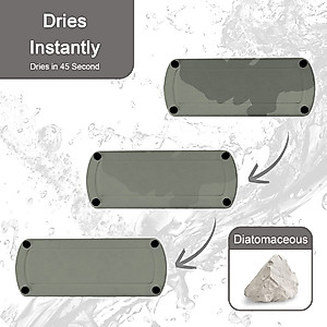 2 Pack - Kitchen Sink Organizer - Diatomaceous Earth Instant Dry Sink Organizer – Luxurious Sink Caddy Set for Bathroom and Kitchen – Stylish and Minimalist Soap and Sponge Caddy – Grey
