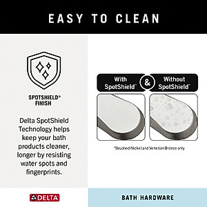 Delta Faucet AUB35-SN Aubrey Towel Hook, SpotShield Brushed Nickel