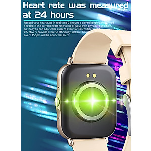 Yihou Smart Watch for Android Phones Compatible iPhone (Dial/Answer Call) Smart Watch with Text and Call Fitness Tracker Sport Watch Pedometer Step Counter Sleep Full Touch Screen Smartwatches