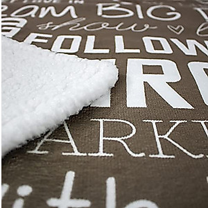 Cozy Covers - Strong Women - Inspirational Words Blanket - Perfect Size 50" x 60" Super Soft Ultra Plush Sherpa Throw for Love, Healing, Positivity and Encouragement (Taupe)