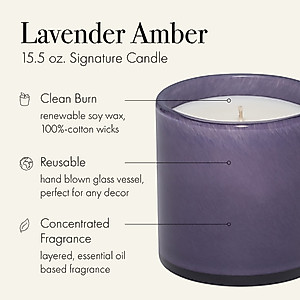 LAFCO Lavender Amber Signature Candle, Studio