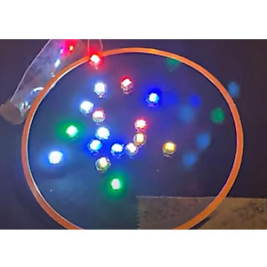Taidacent 80mm Long Distance 5V Wireless LED Coil Inductive Coil and Ten Colorful Wireless LEDs Lights Brightness Adjustable Wireless LED Induction Wireless Charging Module