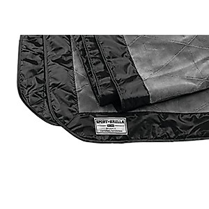 Sport-Brella SunSoul Outdoor Blanket with Slit for Umbrella Pole, Fleece and Water-Resistant for The Beach, Camping, and Picnics, Black