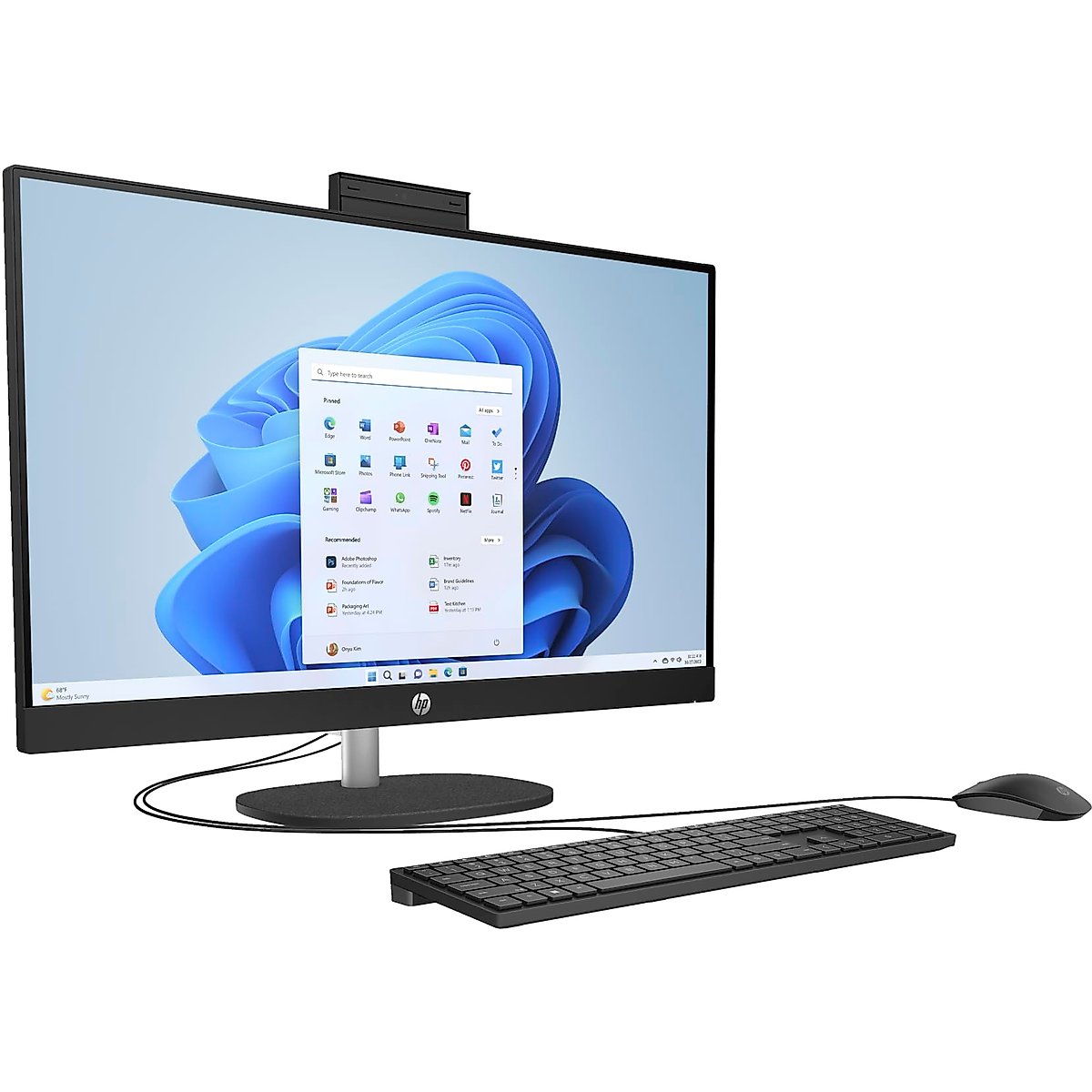 HP 27 All-in-One Desktop 4TB SSD 64GB RAM (Intel 13th Generation Core i7 Processor with 10 cores - Turbo Boost to 5.0GHz, 4 TB SSD, 64 GB RAM, 27-inch FullHD, Win 11) PC Computer Essential Pavilion