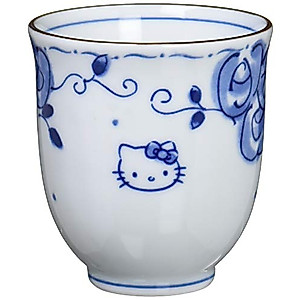 Sanrio 307132 Hello Kitty Blue Rose (Dyed) Tea Cup (with Gift Box), 6.8 fl oz (200 ml), White