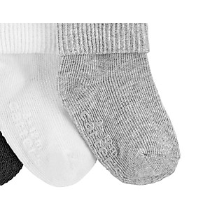 Carter's Baby-Boys Socks, Solid, 3-12 Months (Pack of 6)
