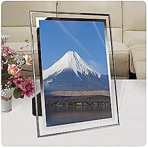 ABAJI 3.5x5 Glass Frame Small Photo High Transparency Vertical and Horizontal Style for Desk Shelf and Office Table Family Gallery and Wedding or Holiday Decoration