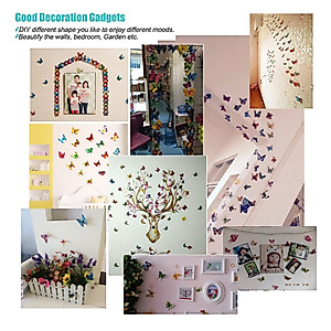 Butterfly Wall Decals 99Pcs 3D Butterflies Wall Stickers Removable, Mural Decor for Kids Room Bedroom Decor Living Room Decor …