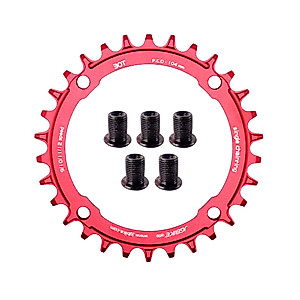 JGbike Elite Round Oval Chainring 104mm BCD 30T 32T 34T 36T 38T Narrow Wide Single Chainring for 8 9 10 11 12 Speed MTB XC Trail e-Bike Fat Bike Mountain Bike Bicycle