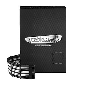 CableMod RT-Series Pro ModFlex Sleeved Cable Kit for ASUS/Seasonic/Phanteks Revolt (Black + White)